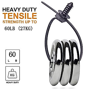160Pcs Universal Nylon Push Mount Cable Zip Tie,Nylon Self Locking Cable Strap,Heavy Duty Nylon Push Mount Self Locking UV Resistant,5 Most Popular Sizes,for Indoor Wire Tying Construction Auto ect