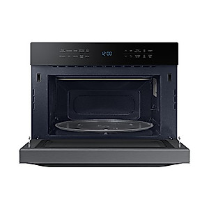 SAMSUNG 1.2 Cu Ft PowerGrill Duo Countertop Microwave Oven w/ Power Convection, Ceramic Enamel Interior, Built-In Capability, 900 Watt, MC12J8035CT/AA, Fingerprint Resistant Stainless Steel, Black