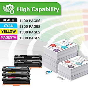 Aztech Compatible Toner Cartridge Replacement for Canon 045 045H MF634Cdw Toner for Canon ImageCLASS MF632Cdw MF634Cdw LBP612Cdw MF632 MF634 LBP612 Printer Toner (Black Cyan Yellow Magenta, 5-Pack)