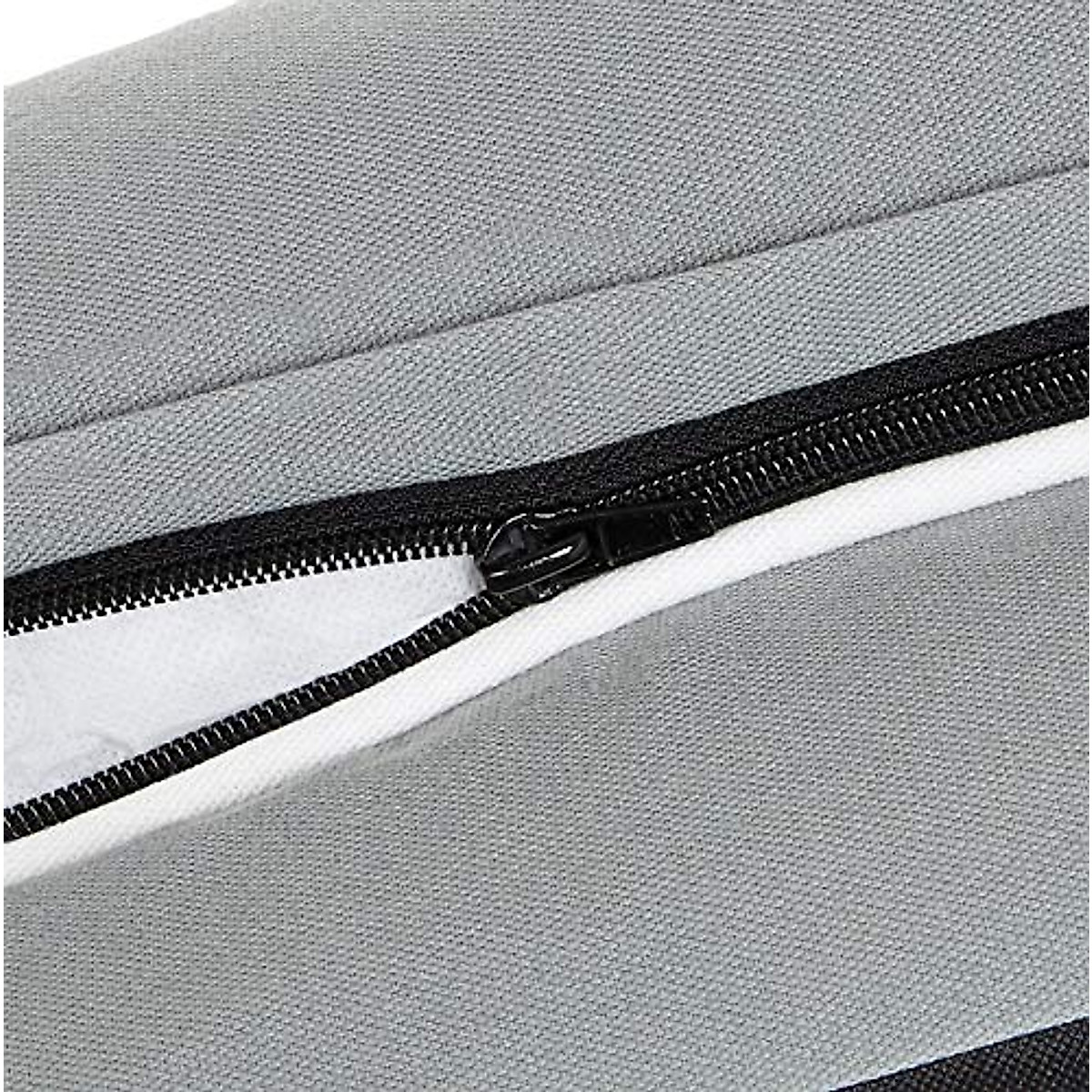 Amazon Basics Lounger Sofa Couch Style Pet Bed with Memory Foam, Bolsters, and Removable Cover for Dog or Cat, Small, Grey, 25 in x 20 in x 6.5 in