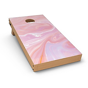 Design Skinz Marble Skin Set for Cornhole (Skin Only) - Marbleized Pink Paradise