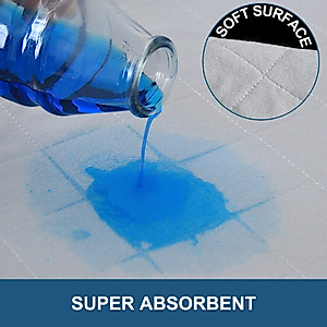 Washable Pee Pads for Dogs, Waterproof Round 48" Dog Whelping Pads, Reusable Pee Pad Quilted, Fast Absorbing Training Pads for Dogs, Housebreaking Absorption Pads