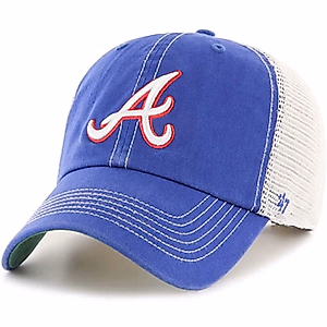 '47 MLB Trawler Cooperstown Mesh Clean Up Adjustable Hat, Adult One Size Fits All (as1, Alpha, one_Size, Atlanta Braves)