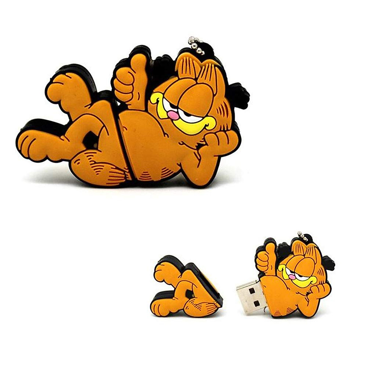 2.0 Garfield Orange Cat Laying Down Thumbs Up 16GB USB External Hard Drive Flash Thumb Drive Storage Device Cute Novelty Memory Stick U Disk Cartoon