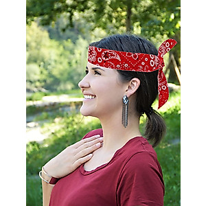 Iconikal Gel Cooling Head Band, Red and Blue Paisley, 4-Pack