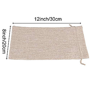ZOENHOU 30 Packs 8 x 12 Inch Large Burlap Bags with Drawstring, Durable Jute Drawstring Bags, Dustproof Burlap Sacks for Favors Party DIY Craft