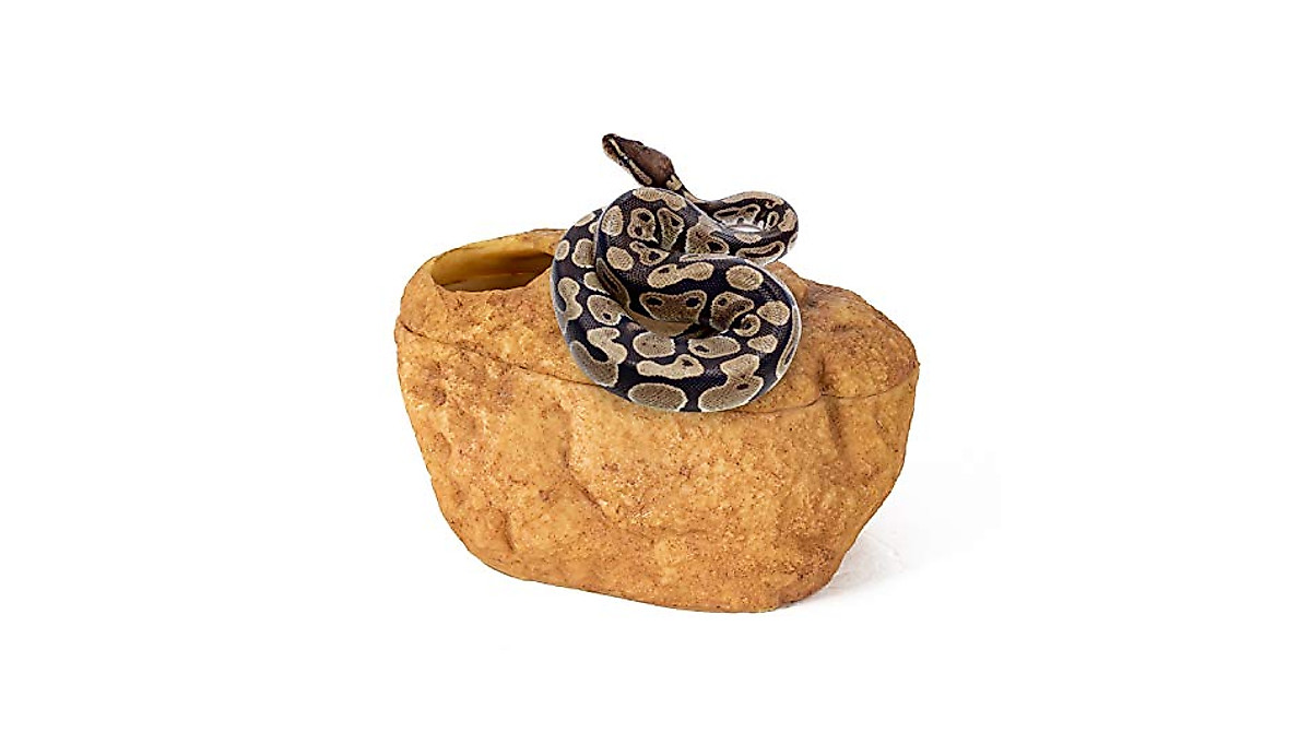 REPTIZOO 3-in-1 Reptile Hide Cave for Snakes & Geckos