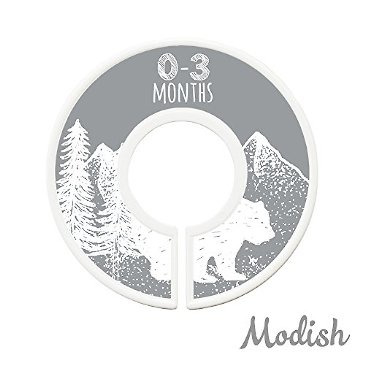 Modish Labels Baby Clothes Size Dividers, Baby Closet Organizers, Closet Size Dividers, Baby Closet Organizers, Clothes Organizer, Neutral, Boy, Girl, Woodland Animals, Tribal, Nordic (Gray)