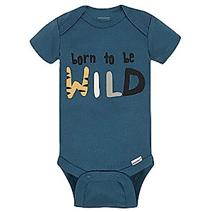 Onesies Brand Baby Boy's 8-Pack Short Sleeve Mix & Match Bodysuits, Dangerously Cute Tiger, 12 Months