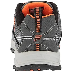 Fila mens Memory at Peak Composite Toe Trail Running Food Service Shoe, Castlerock/Black/Vibrant Orange, 10.5 US