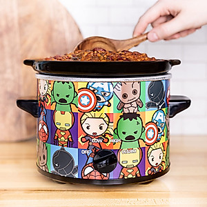 Uncanny Brands Marvel Avengers Kawaii 2qt Slow Cooker- Cook With Your Favorite Avengers