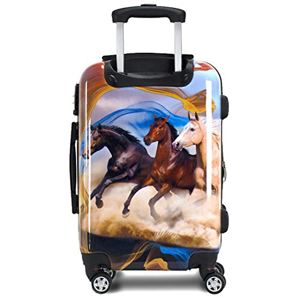 Chariot Printed Expandable Hardside Spinner Luggage Set, Mustang Horse, 3-Piece (20/24/28)