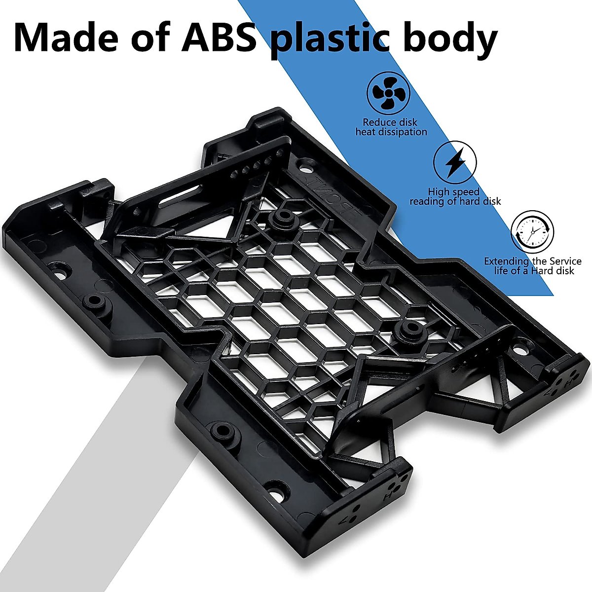 Uenhoy 4 Pcs 2.5“ or 3.5” to 5.25“ SDD HDD Mounting Bracket, Hard Disk Drive Bays Holder Adapter Computer Case Adapter for PC