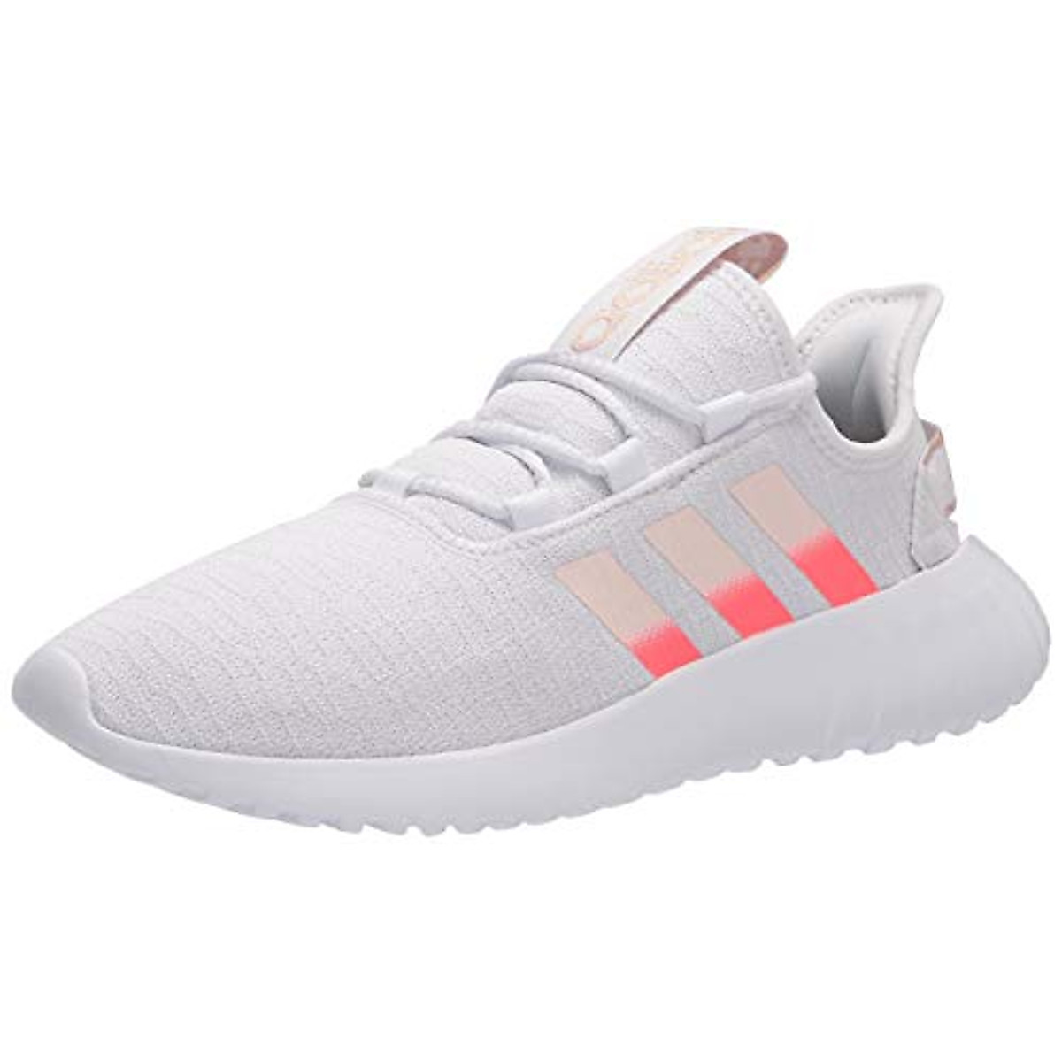 adidas Women's Kaptir Running Shoe, White/Pink/Light Orange, 10