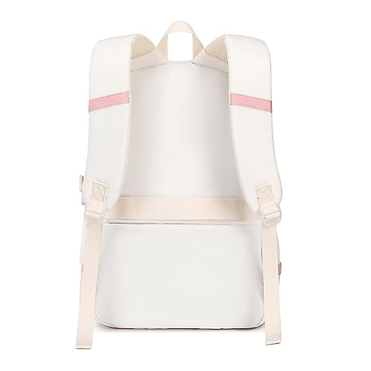 Jaygulf Waterproof Women Laptop Backpack Fashion Girl Daypack Cream