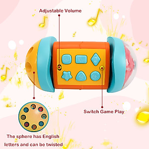 Charmspal Baby Activity Cube Musical Toy - Toddler Moving Toy Educational Play Center Roller Music Box Toy Preschool Learning Toy Birthday Gift for 6-84 Months Boys and Girls