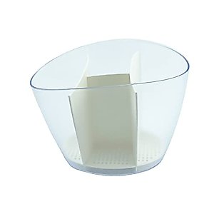 YEUPYL Plastic Cutlery Organizer Kitchen Utensil Holder Flatware Caddy Plastic Utensil Container for Kitchen Countertop - White