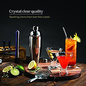 BENETI Martini Glasses Set of 4-8 Oz Margarita Glasses, European Cocktail Glasses, Stemless Martini Glasses, Coupe Glasses, Dishwasher Safe, Glass Cups for Party Cosmopolitan Glasses