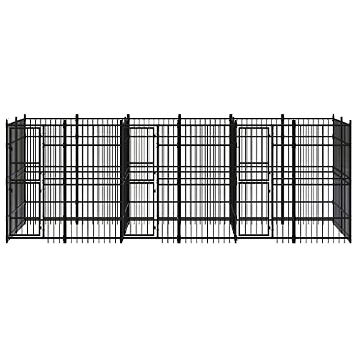 loibinfen Outdoor Heavy Duty Dog Kennel, Steel Dog Playpen,78.7" Height Portable Dog Fence, Dog Crate Cage Kennel Outdoor Dog House, Dog Exercise Pen for Small/Medium/Large Dogs, 119 ft²
