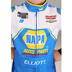 Fun Costumes NASCAR Kids Chase Elliott Suit Boys, Blue Race Car Driver Halloween Costume