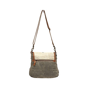 Myra Bags North Coast Anchors Upcycled Canvas Crossbody Bag S-1049