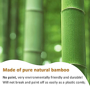 Paddle brush, hair brush, Made of pure natural bamboo, no paint coating, massage the scalp while combing hair to promote blood circulation, prevent static electricity (1pcs)