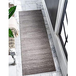 Jill Zarin Uptown Collection Area Rug - Madison Avenue (2' 2" x 6' 1" Runner, Gray/ Ivory)