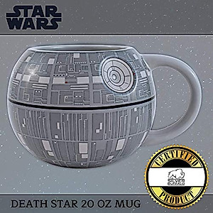 Silver Buffalo Star Wars Death Star 3D Sculpted Ceramic Mug, 20 Ounces