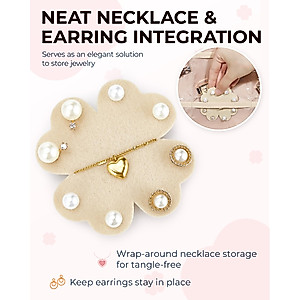 BAGSMART Hanging Jewelry Organizer Storage with Hanger Metal Hooks Double-Sided Jewelry Holder for Earrings, Necklaces, Rings on Closet, Wall, Door, 1 piece Large Black