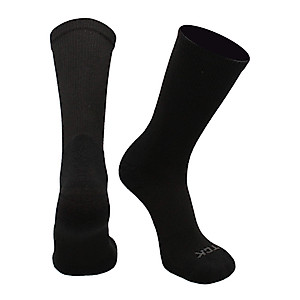TCK Blister Resistance Crew Socks (Black, Large)