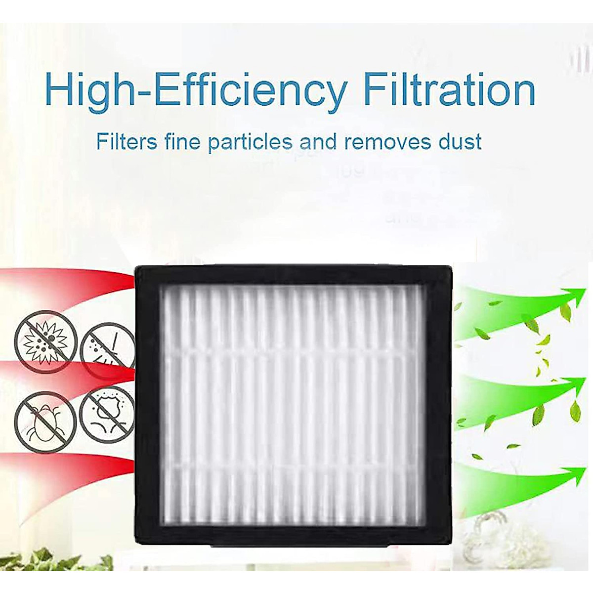 Replacement Filters Compatible with iRobot Roomba e, i, & j Series E5(5150) E6(6198) i3(3150) i3+(3550) i4(4150) i4+ i6 i6+(6550) i7(7150) i7+(7550) j7(7150) j7+(7550) Plus Robot Vacuums-6Pack