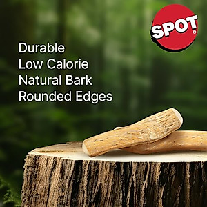 SPOT Coffee Wood Dog Chew Toy – 100% Natural & Sustainably Sourced Non-Splintering Wood from Coffee Plants, Long Lasting, Durable Toy for Aggressive Chewers, for Large Dogs and Puppies Up to 99lbs