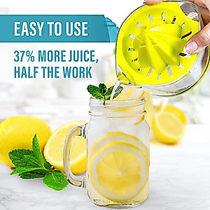 ARK Reamer Lemon Squeezer - Citrus Juicer, BPA-Free, Anti-Slip Hand Press w/Measuring Cup - Easy to Use & Clean Manual Juicers for Fresh Orange or Lime Juice - Kitchen Gadgets