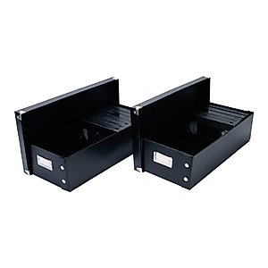 Snap-N-Store VHS Storage Box - Pack of 2 - Durable Movie Organizer Set with Lids - Boxes Hold up to 30 VHS Tapes - Black