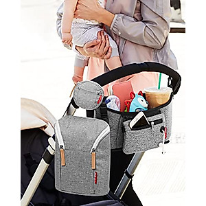 Skip Hop Baby Bottle Bag, Grab & Go, Grey Melange