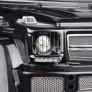 Camisin 1 Pair Metal Headlight Lampshade Grille Cover for TRX4 G500 TRX6 G63 1/10 RC Crawler Car Parts Accessories