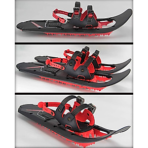 Snow Walking Shoes, Alpine Ski Shoes, Snow Shoes and Snow Pedals, Tough and Wear-Resistant Deck, Easier to Adjust, Light and Durable,23x71cm