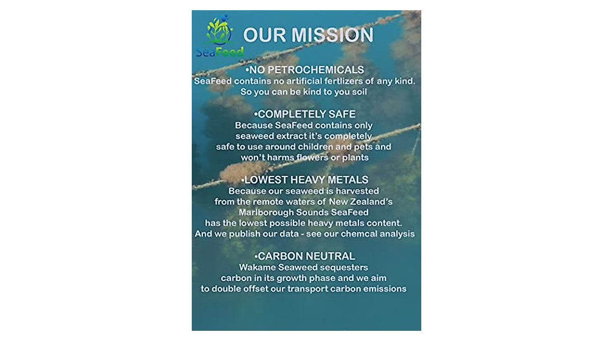 SeaFeed New Zealand Liquid Seaweed Fertilizer for Lush Plants & Lawns