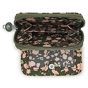 Kipling Women's Tops Wallet, Compact, Practical, Nylon Travel Card Holder, Fresh Floral