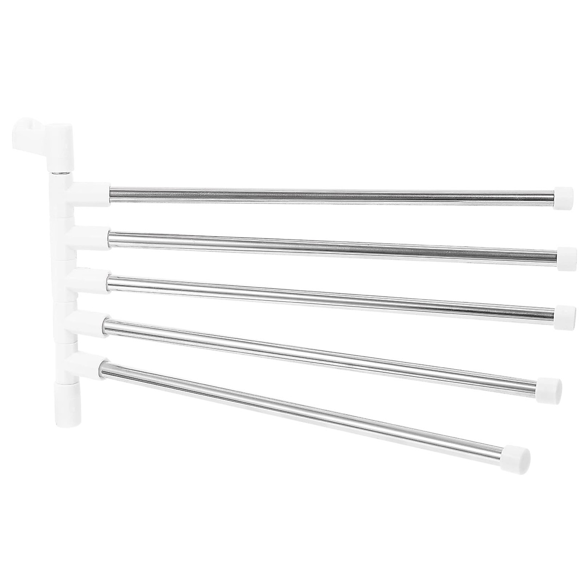 STOBAZA 2 Sets Rotating Towel Hanger Iron Towel Rack Rotatory Towel Rack Bath Towel Holder Multipurpose Towel -mounted Towel Rack Kitchen Towel Hanging Rack Nail- Towel Shelf