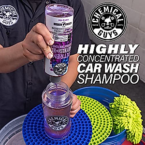 Chemical Guys CWS207 Extreme Bodywash & Wax Foaming Car Wash Soap, (Works with Foam Cannons/Guns or Bucket Washes) For Trucks, Motorcycles, RVs & More, 128 fl oz (1 Gallon), Grape Scent