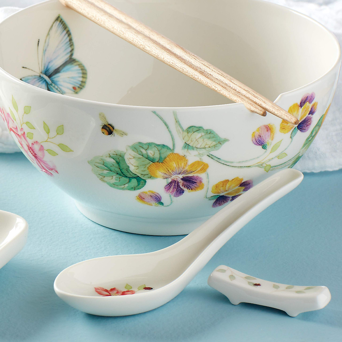 Lenox Butterfly Meadow Soup Spoon Set, 0.65 LB, Multi