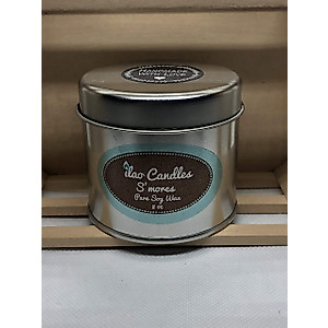 S'mores 8 oz Tin Jar Pure Soy Wax Candle Hand Poured in the USA
