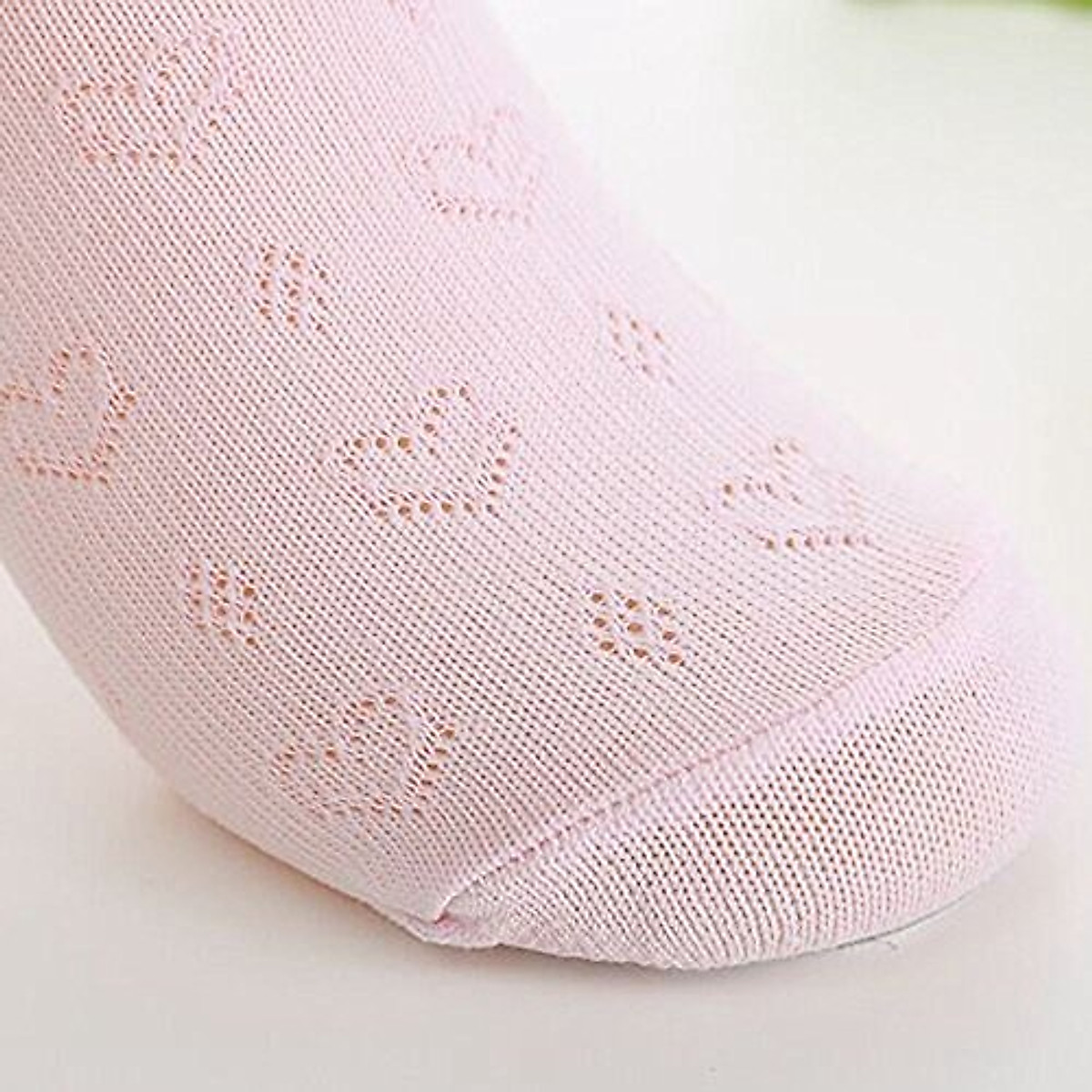Baby Girl Lace Socks, Eyelet Frilly Lace Socks Cotton Ankle Socks for Toddler, Pack of 4 Pair