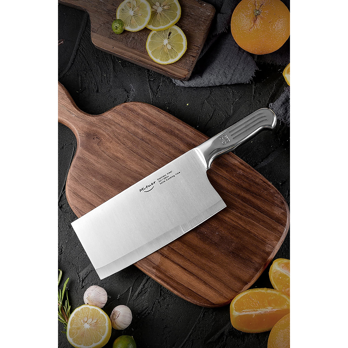 Mituer Meat Cleaver 7 inch Butcher Knife - Stainless Steel Chinese Chef Knife - Cleaver Knife for Restaurants and Home