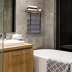 2-Pack Under Sink Organizer and Towel Rack Wall Mounted for Bathroom Decor