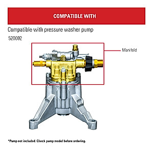 Simpson Cleaning 7107344 Manifold Replacement Kit for OEM Technologies 520002 Axial Cam Pressure Washer Pump, Gold