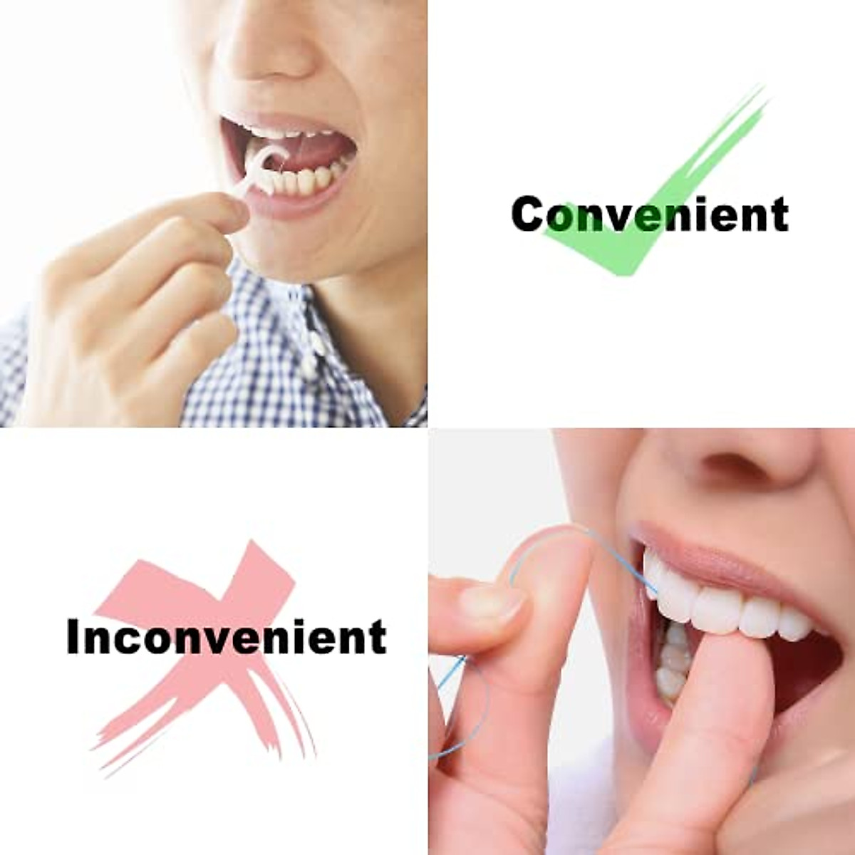 WOODOUNAI Dental Floss Cases 80 Flosses Picks with 8 Storage Cases Professional Toothpick Sticks for Teeth Cleaning Suitable for Families Hotels and Travel Ideal for Both Men and Women