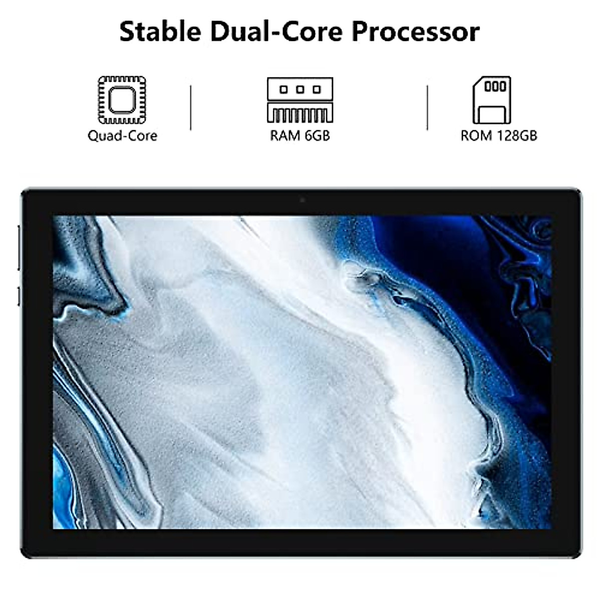 10 inch Tablets, Android 11.0 Tablets, 6GB+128GB, 512GB Expand, Quad-Core, Dual Camera, HD Touch Screen, BT, Wi-Fi 6, Google GMS