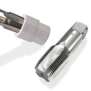 NPT Thread Forming Taps - 5 Pieces 1/8", 1/4", 3/8", 1/2", 3/4" Pipe Taps Set with Storage Box Drill Bits for Cleaning or Re-thread Damaged or Jam Pipe Threads, High-speed Steel Material